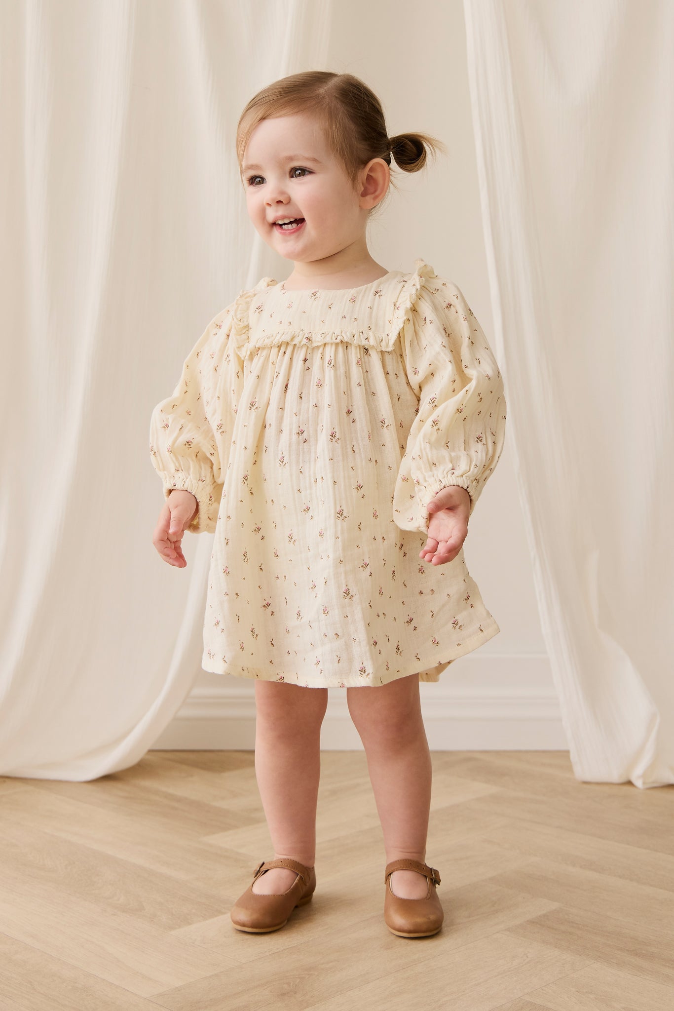 Organic Cotton Muslin Amira Dress - Dina Antique – Jamie Kay Wholesale