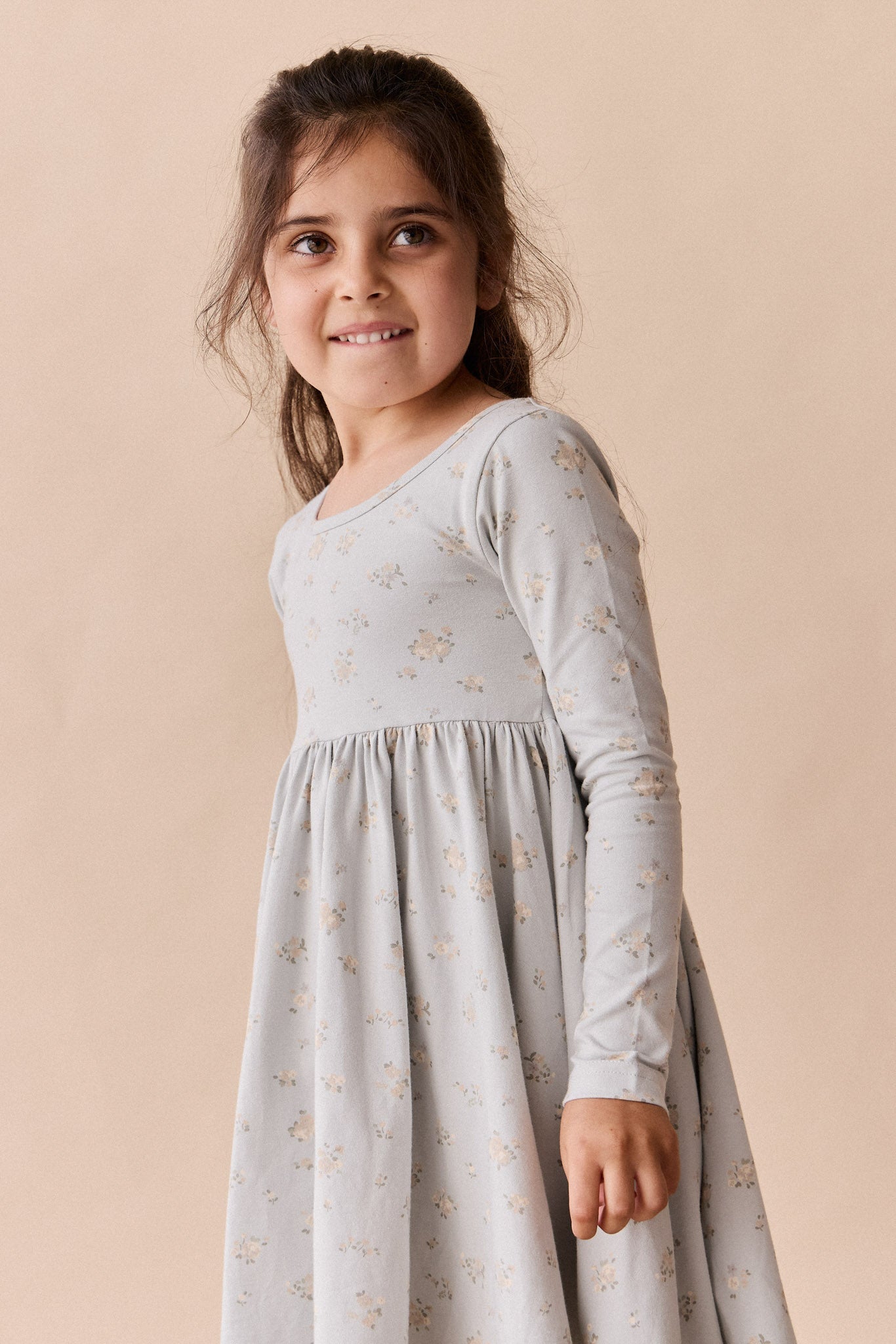 Organic Cotton Tallulah Dress - Petite Fleur Blue – Jamie Kay Wholesale