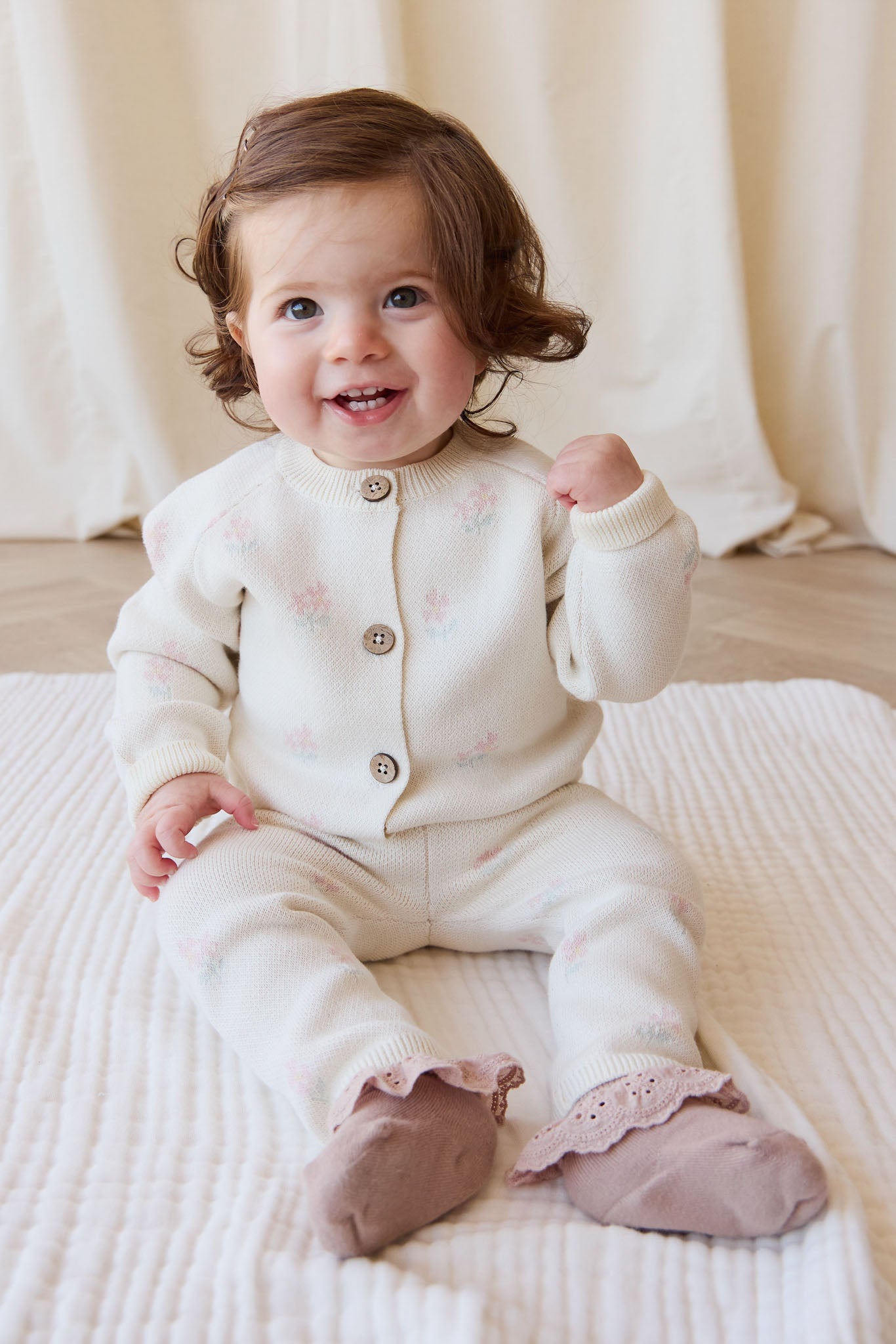 Meadow Cardigan - Larissa Egret – Jamie Kay Wholesale