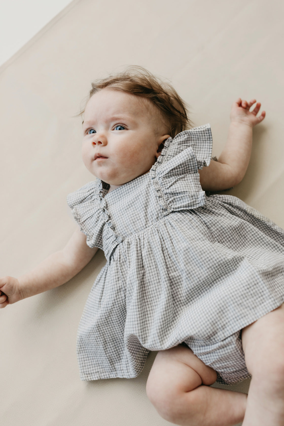 Organic Cotton Gingham Bloomer - Sky – Jamie Kay Wholesale