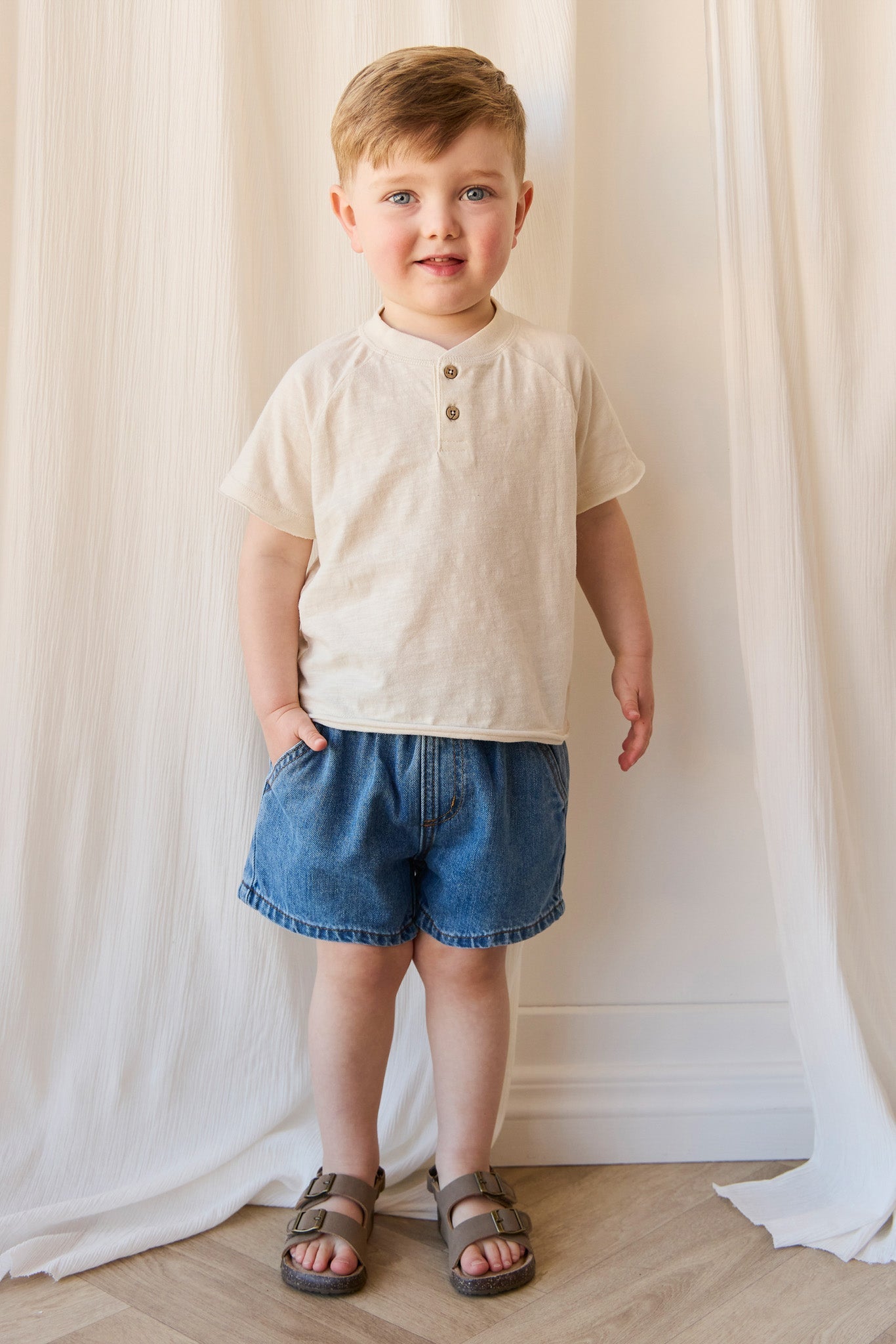Organic Cotton Lewis Tee - Parchment – Jamie Kay Wholesale