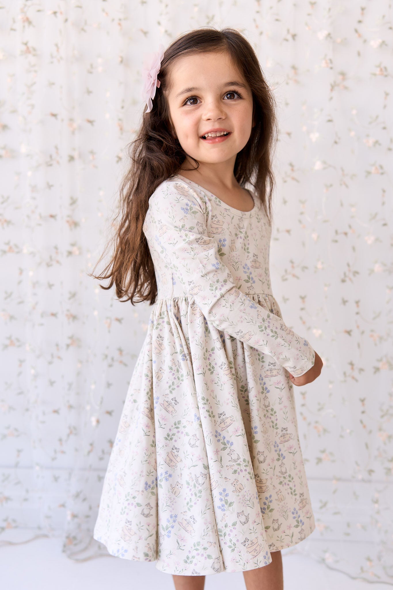 Organic Cotton Tallulah Dress - Moons Garden Lavender – Jamie Kay Wholesale