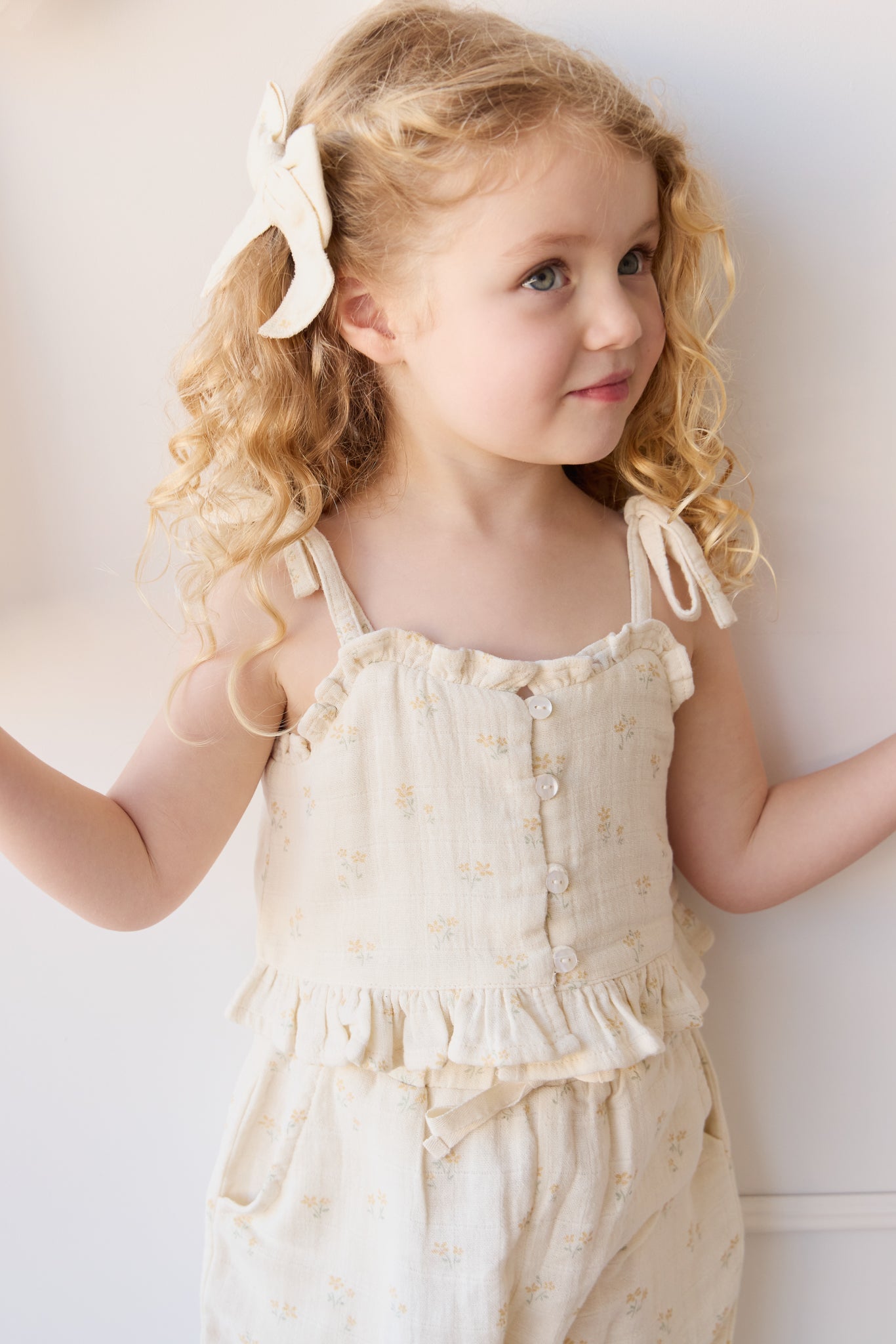 Organic Cotton Muslin Mirabel Top - Pauline Chamomile – Jamie Kay Wholesale