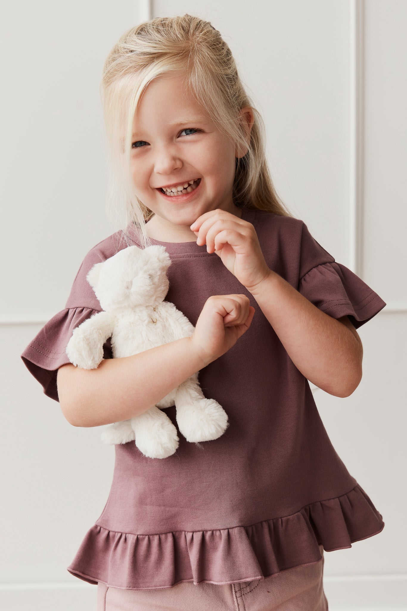 Pima Cotton Courtney Ruffle Top - Twilight – Jamie Kay Wholesale