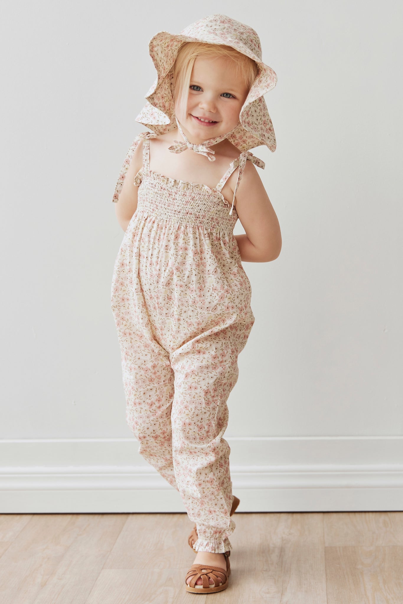Organic Cotton Summer Playsuit - Fifi Floral – Jamie Kay Wholesale