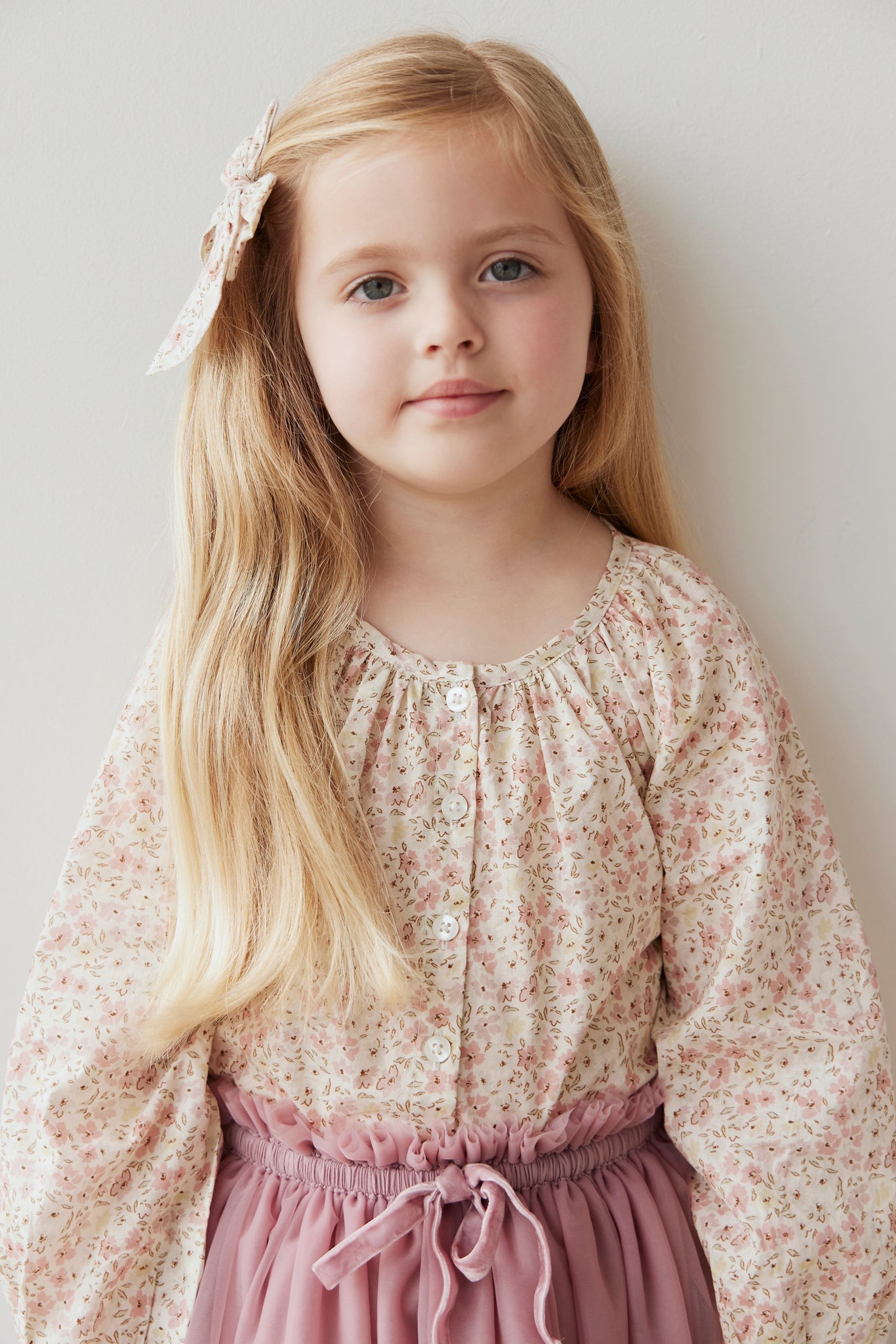 Organic Cotton Heather Blouse - Fifi Floral – Jamie Kay Wholesale