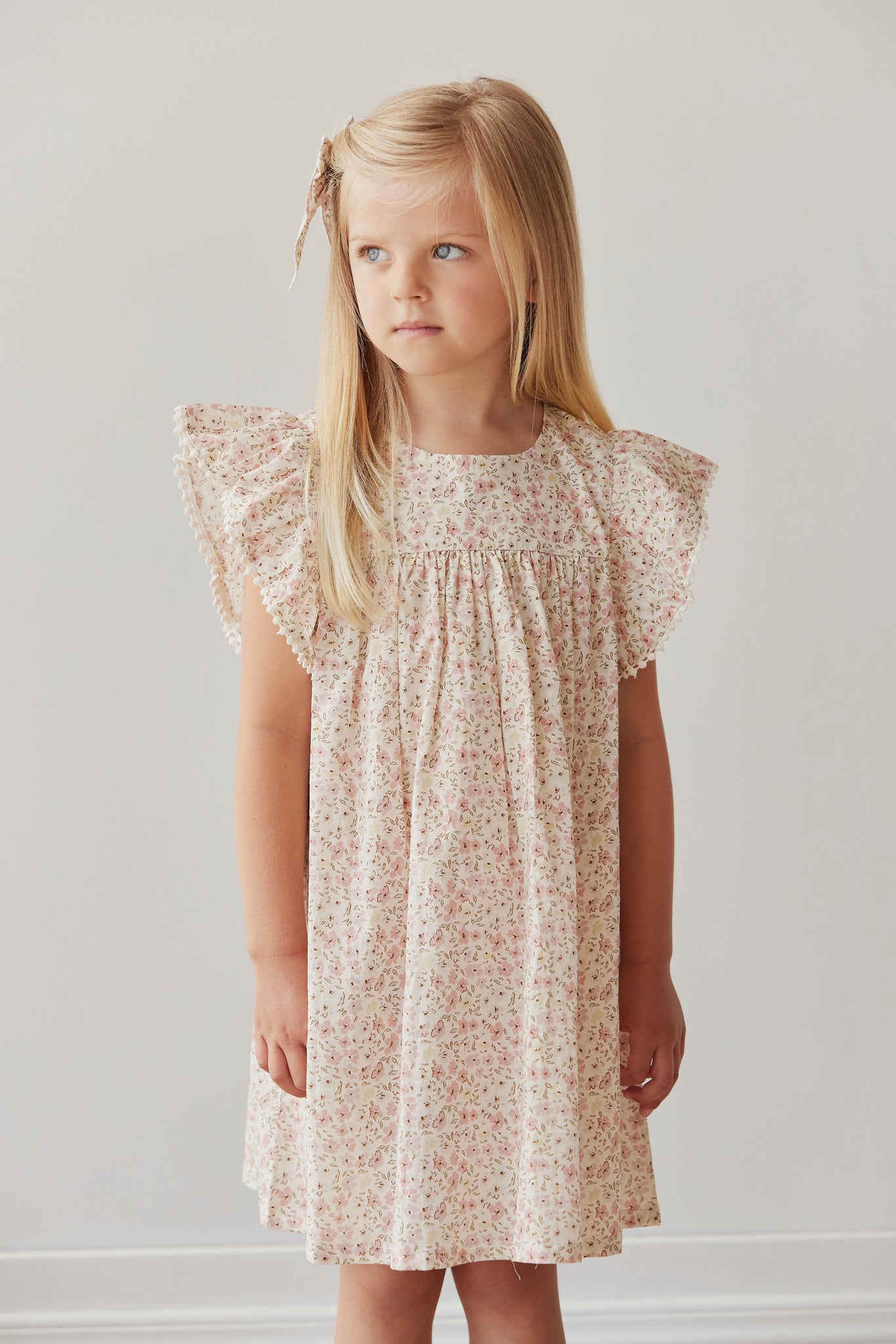 Organic Cotton Eleanor Dress - Fifi Floral – Jamie Kay Wholesale